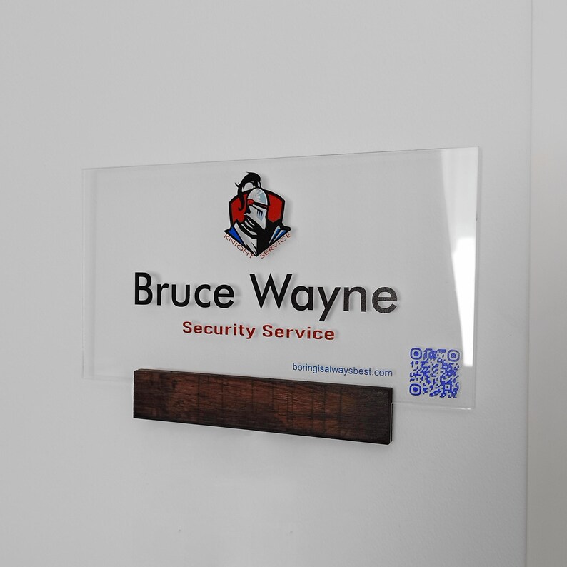 Wall Name Plate, Custom Made Door Sign With Logo, Personalized Office ...