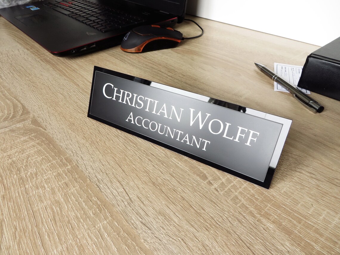 Personalised Desk Name Plate Custom Engraved Desk Sign - Etsy