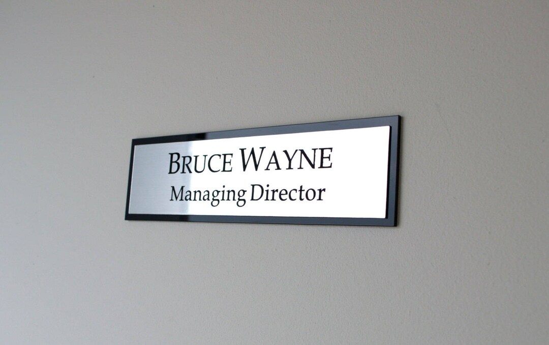 Custom Acrylic Wall Sign - Personalized Office Name Plate With Logo ...