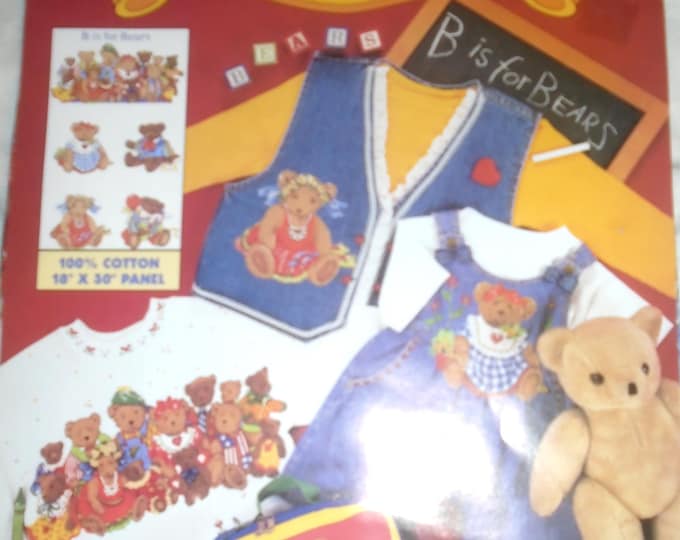 Cranston Cut Outs Teddy Bear Appliques Fabric Panel With Instruction ...