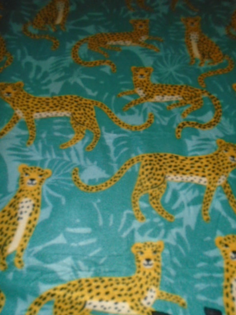 African Safari Jungle Cheetah Print Double Sided Hand Tied Fleece Rag ...
