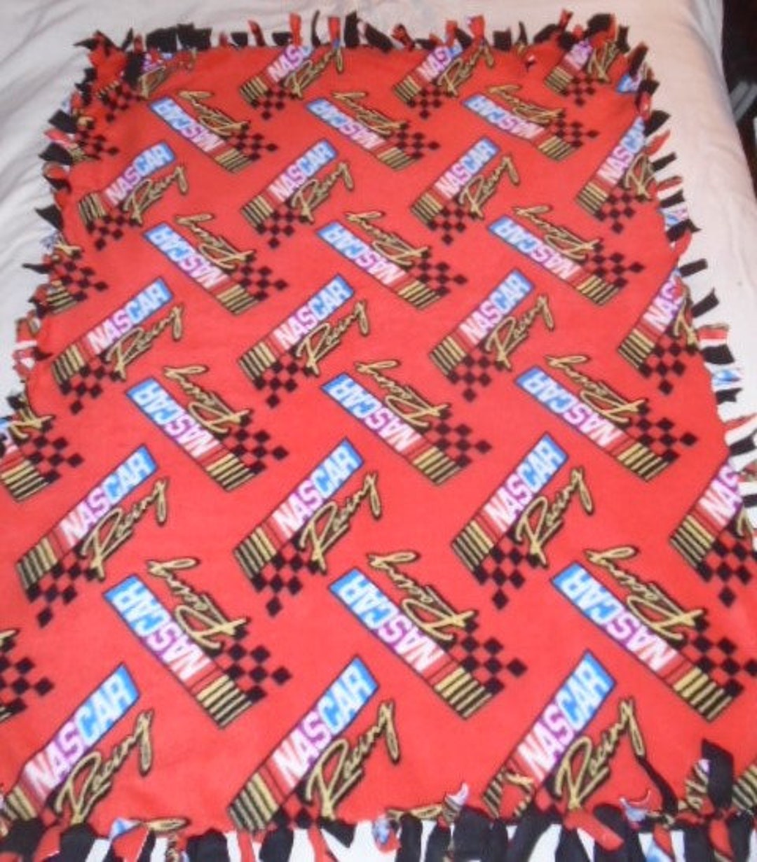 Nascar Stock Car Cup Series Race Car Checkered Flag Double Sided Hand ...