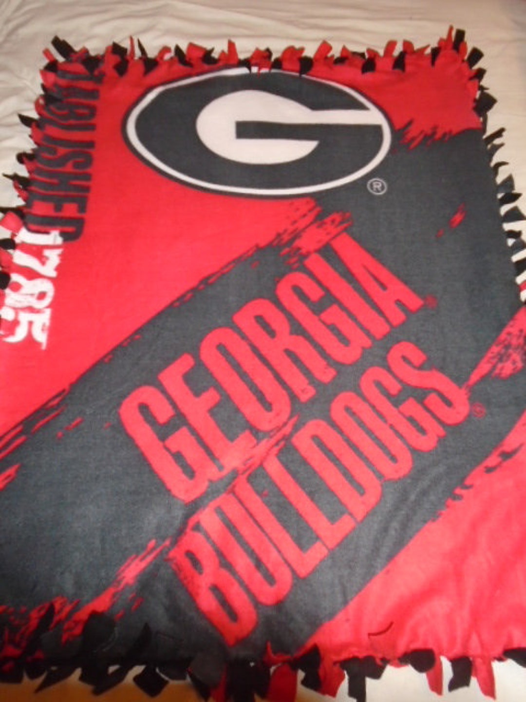 Brand New University of Georgia Bulldog Football Double Sided Hand Tied ...