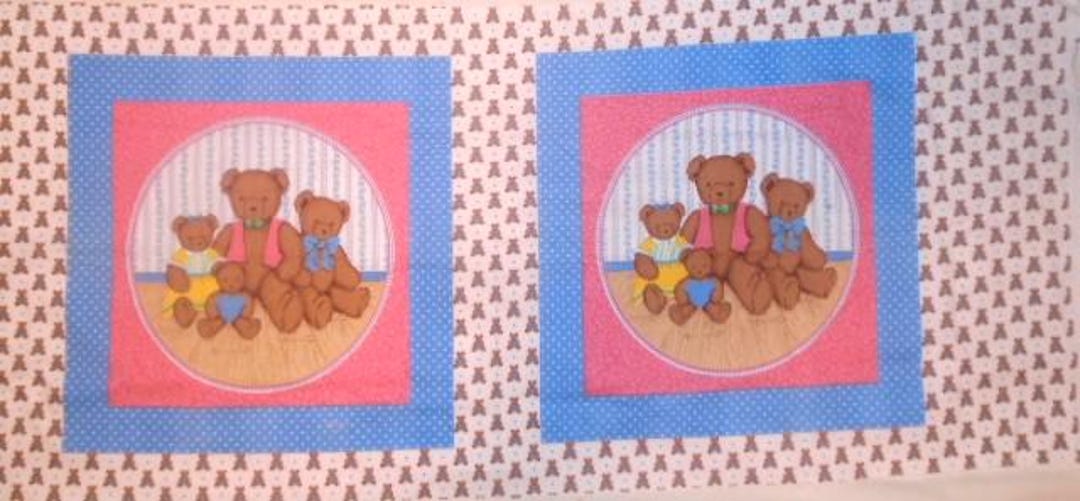 Cranston VIP Teddy Bear Applique ~ Wall Hanging ~ Pillow ~ Fabric Panel ...