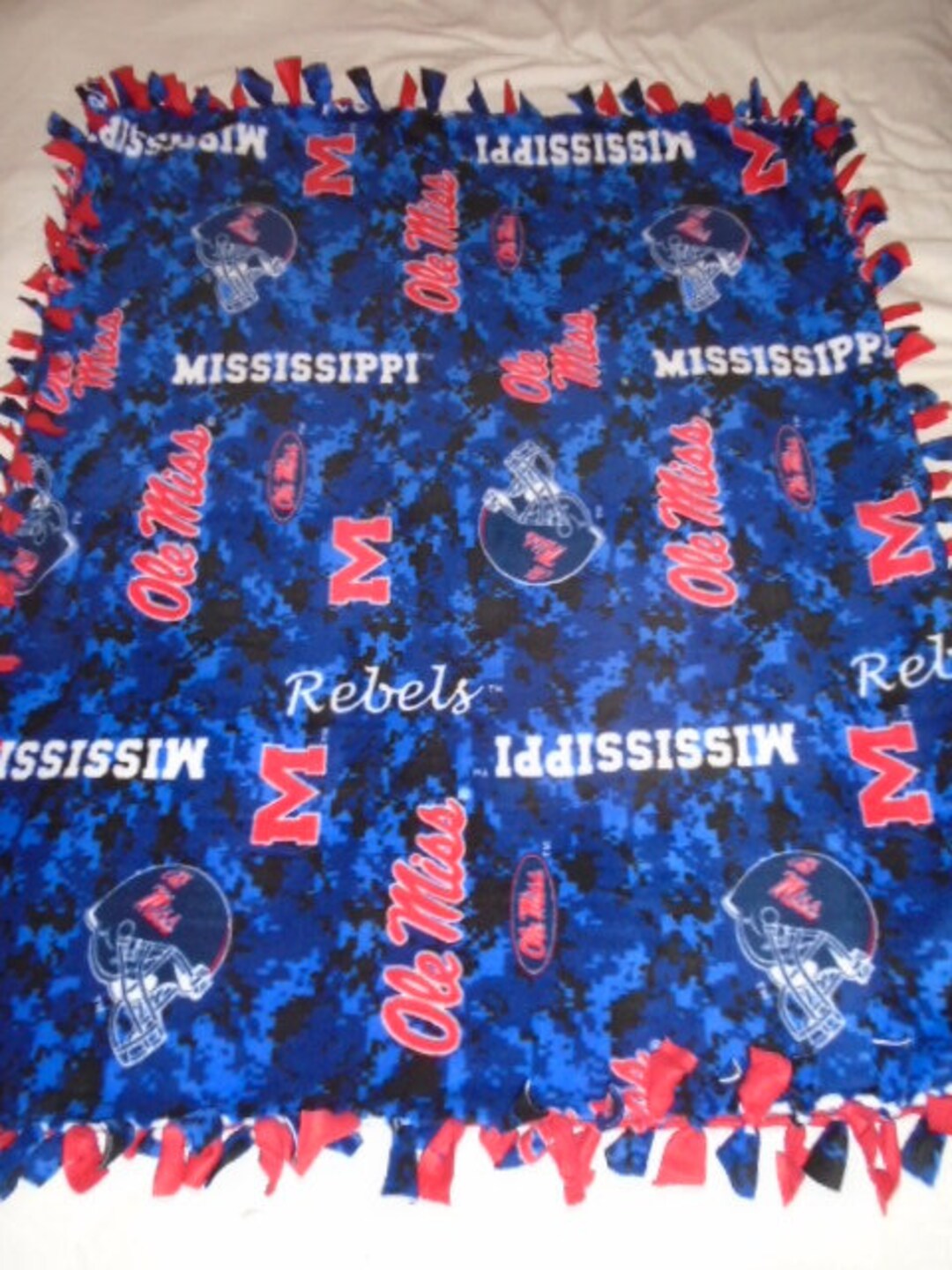 University of Mississippi " Ole Miss " Rebel NCAA Football Double Sided ...