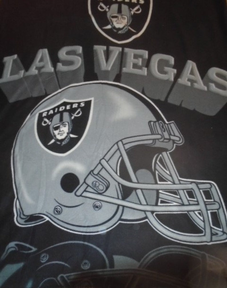 Brand New NFL Las Vegas Raiders Football Double Sided Hand Tied Fleece ...
