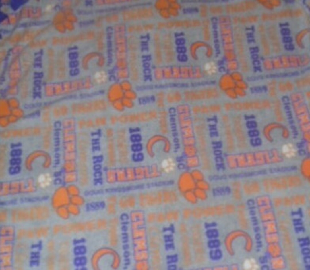 Clemson University NCAA Football Baby Double Sided Hand Tied Fleece Rag ...