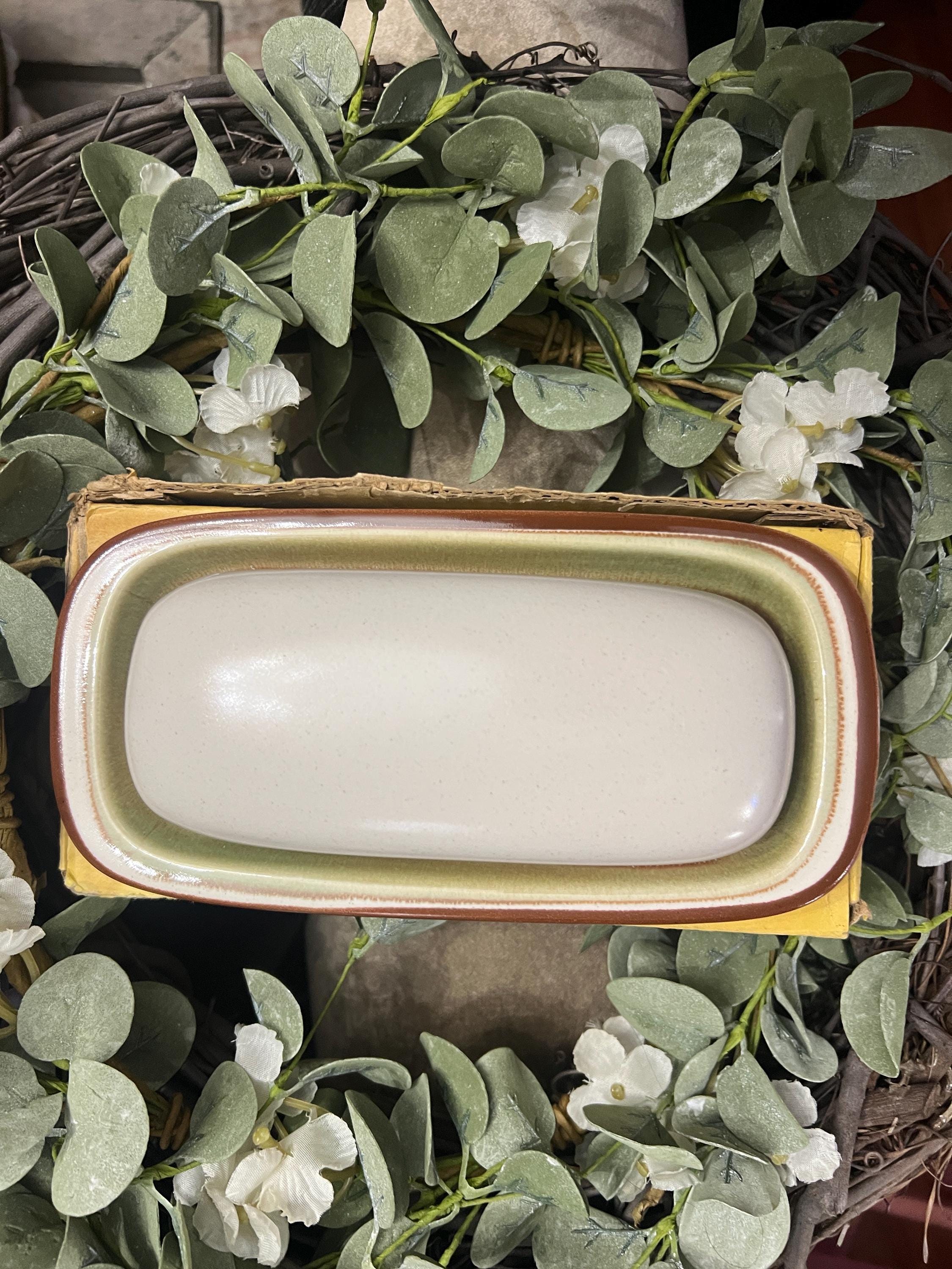 Vintage Stoneware Butter Dish With Lid | Country Roads Collection ...
