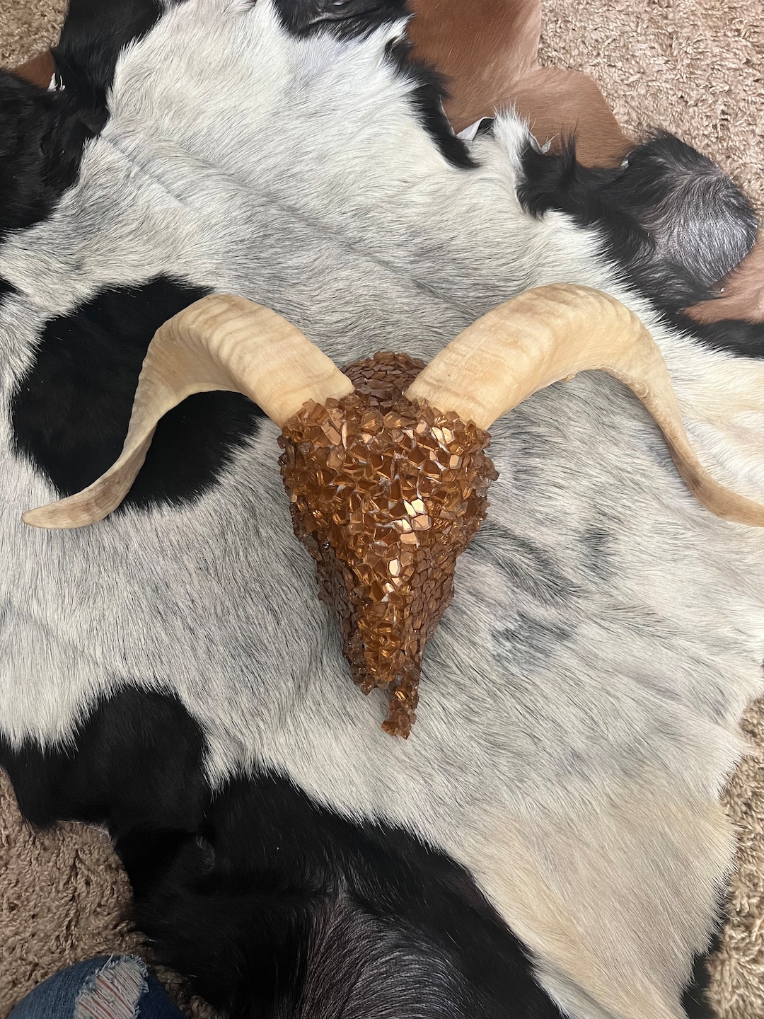 Authentic Bling Bedazzled Ram Head Western Decor Country - Etsy