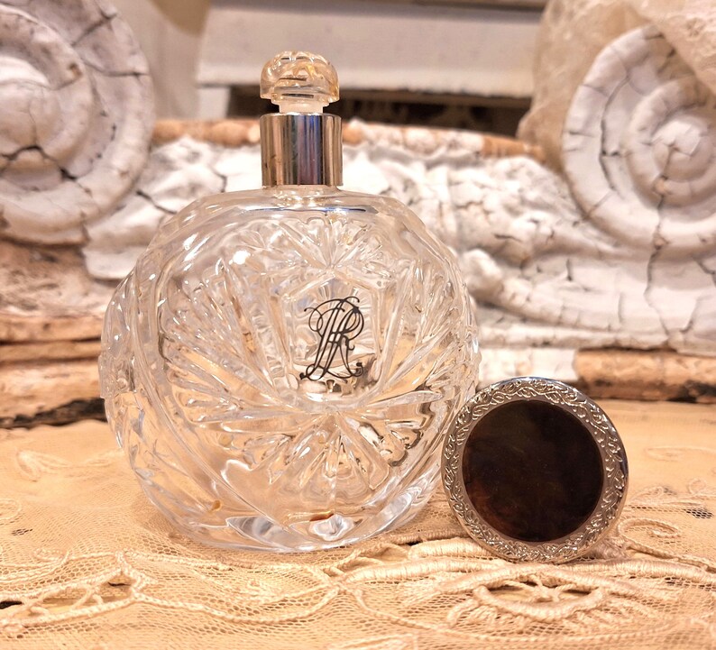 Vintage 1989 RALPH LAUREN Paris safari Perfume Bottle 2, Cut Glass ...