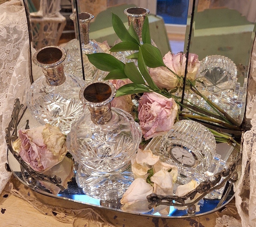 Vintage 1989 RALPH LAUREN Paris safari Perfume Bottle 2, Cut Glass ...