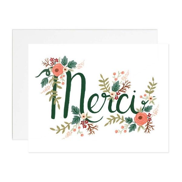 Merci Thank You Card - Etsy