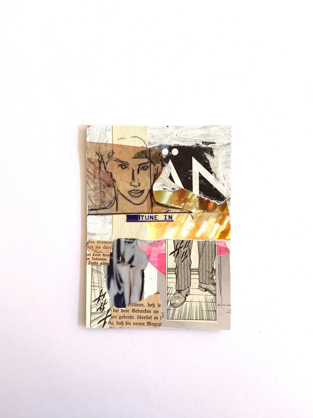 Paper Collage, Original ART Collage, Unique Abstract Art, Mixed Media ...