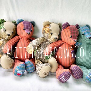 Keepsake Memory Bear Shirt Gift, Bereavement Bear, Remembrance Bear ...