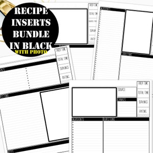 Recipe Cards Insert BUNDLE Digital Download, Goodnotes Planner Insert ...