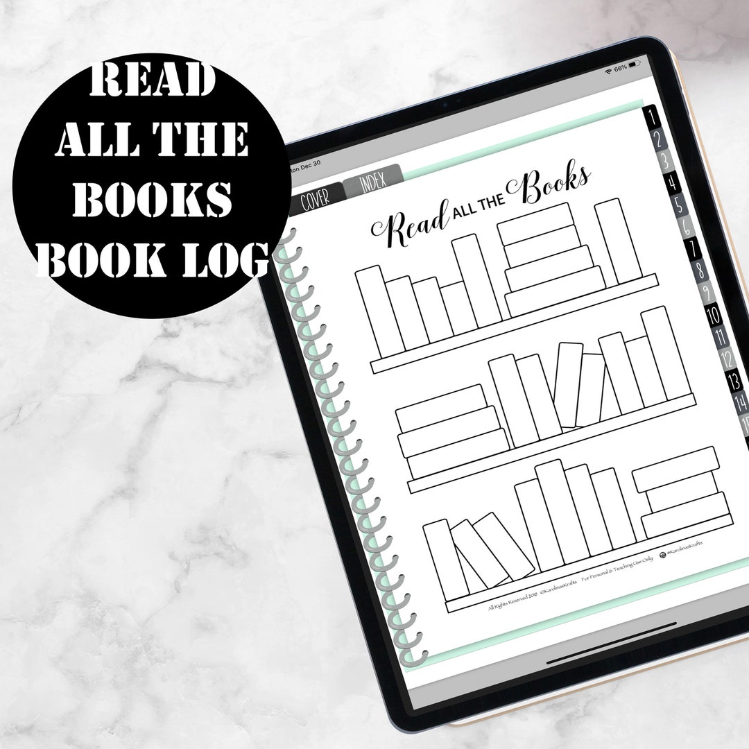 Read All the Books Book Log, Book Tracker Insert, Books to Read or ...