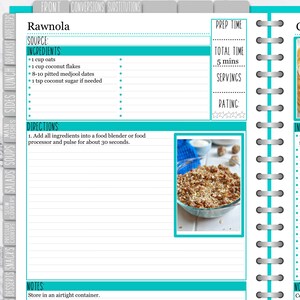 Recipe Cards Insert Printable Digital Download, Goodnotes Planner ...