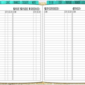 Pantry Inventory Tracker Insert Bundle, Pantry Tracker Printable ...
