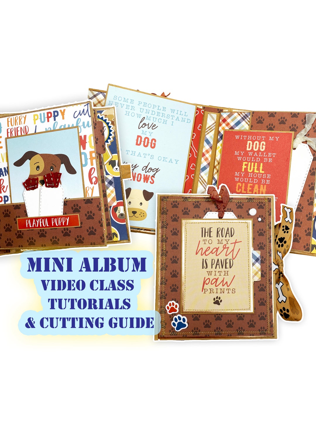 Dog Mini Album Tutorial PDF Including the Video Class Tutorial and ...