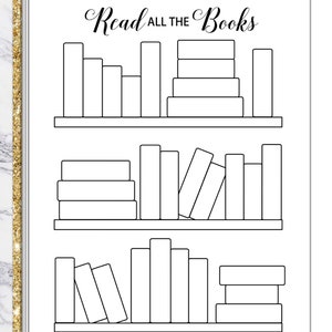Read All the Books Book Log, Book Tracker Insert, Books to Read or ...