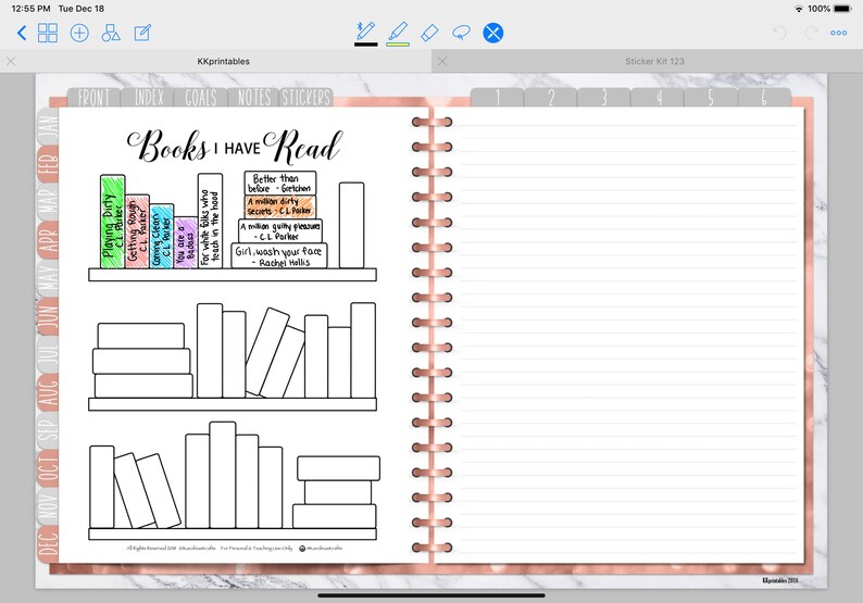 Book Log Book Tracker Insert Books to Read or Books I Read | Etsy