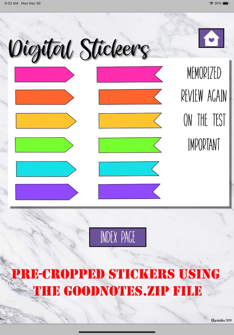 100 Digital Flash Cards, Digital Study Cards for Goodnotes, Digital ...