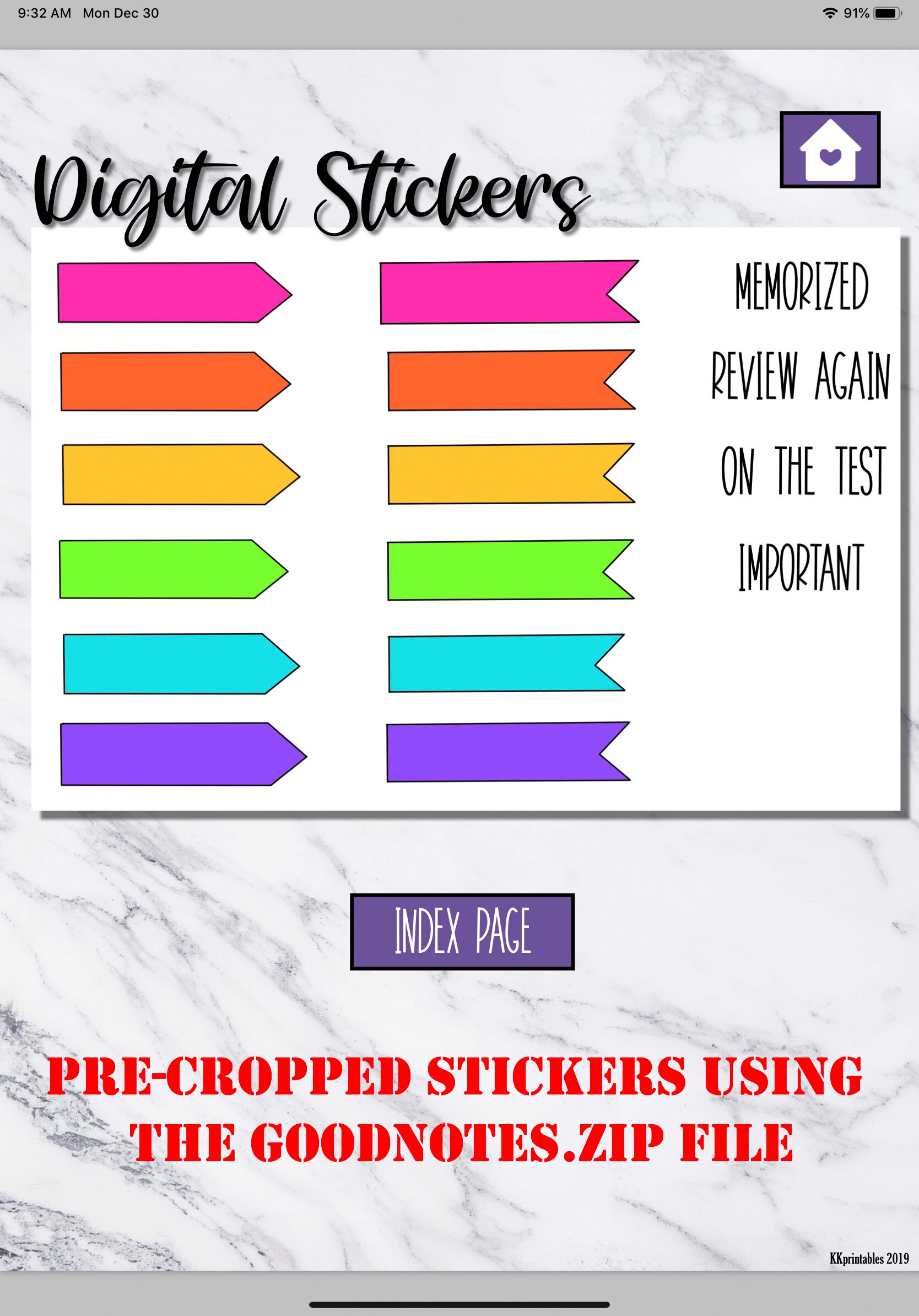 100 Digital Flash Cards Digital Study Cards for Goodnotes | Etsy