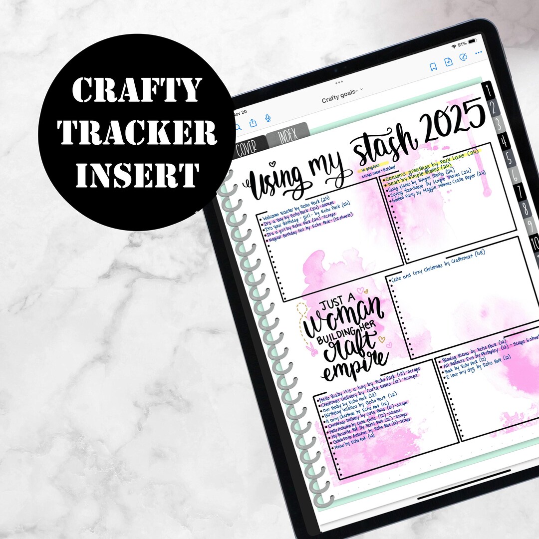 Crafty Tracker, Using up Your Stash Tracker Insert, Craft Planner ...