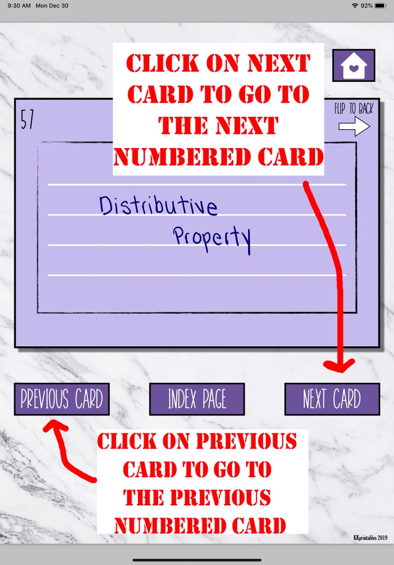 100 Digital Flash Cards Digital Study Cards for Goodnotes | Etsy