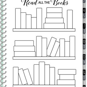 Read All the Books Book Log, Book Tracker Insert, Books to Read or ...