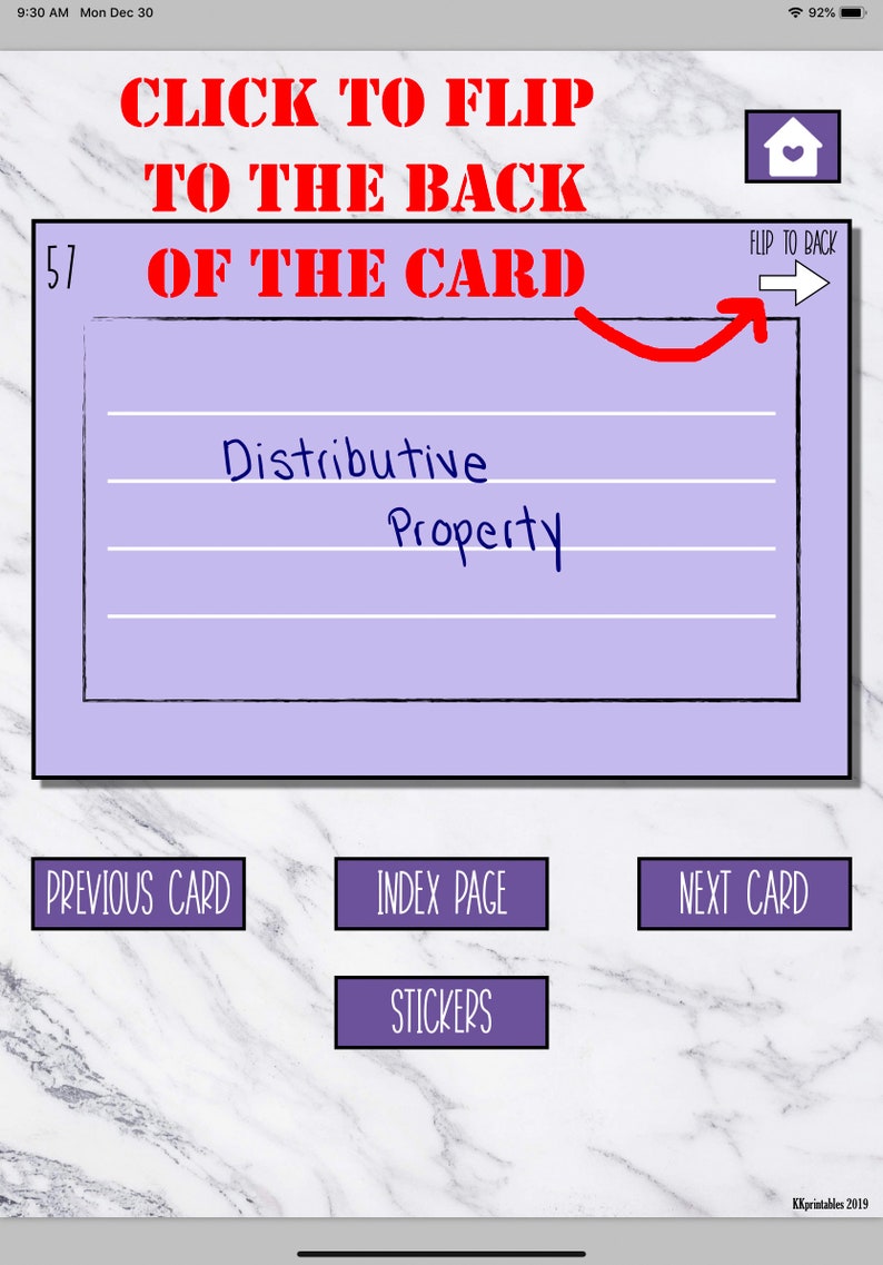 100 Digital Flash Cards Digital Study Cards for Goodnotes | Etsy