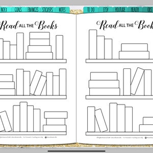 Read All the Books Book Log, Book Tracker Insert, Books to Read or ...