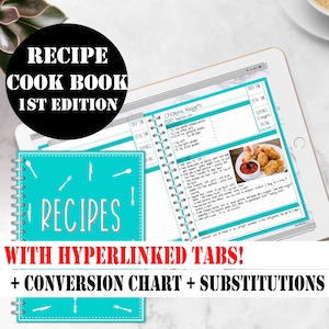 Digital Recipe Book, Digital Recipes for Goodnotes Planner on iPad Pro ...