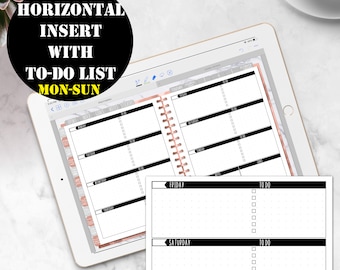 Sun-sat Weekly Planner Printable Digital Download Goodnotes - Etsy