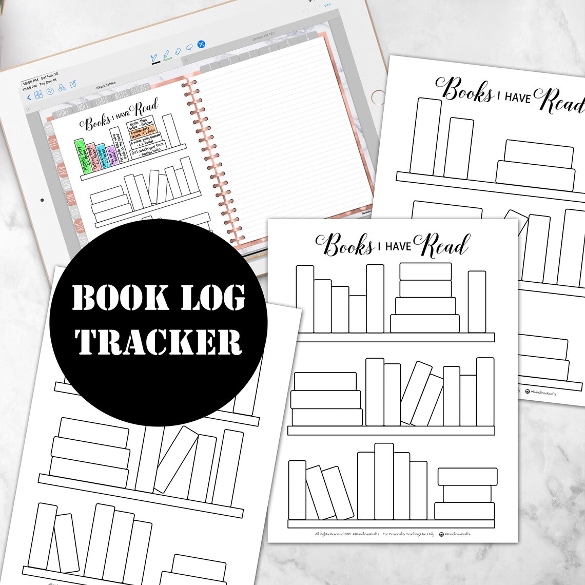 Book Log Book Tracker Insert Books to Read or Books I Read | Etsy