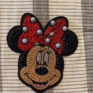 Disney Inspired Mickey Minnie Large Bling Patch - Etsy