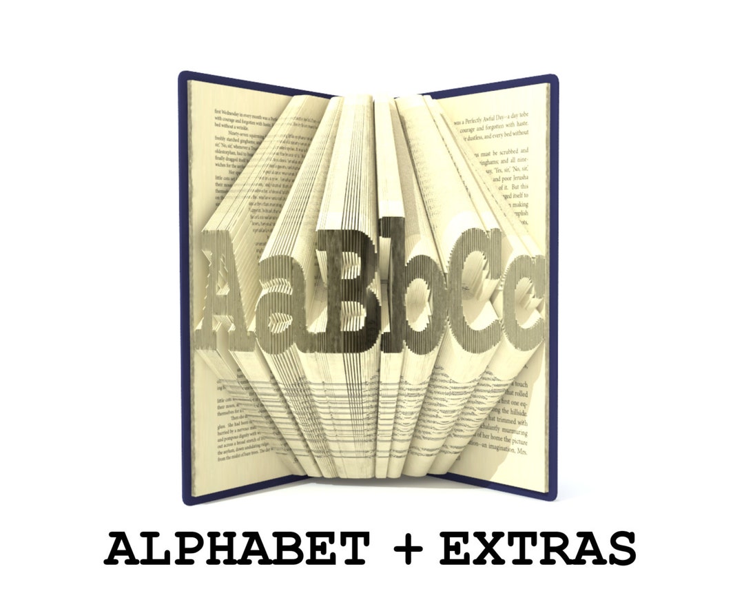 Folded Book ALPHABET 1 - Medium Bold Font - Book Folding Patterns ...