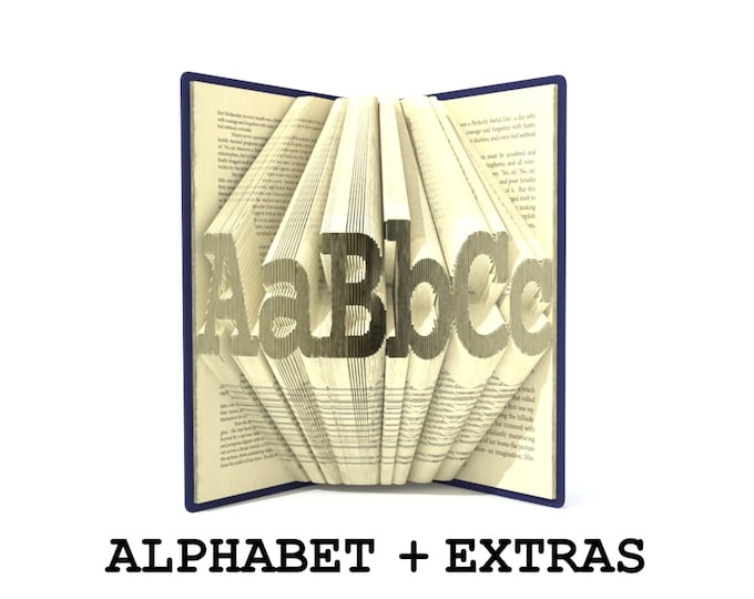 Folded Book ALPHABET 1 Medium Bold Font Book Folding Patterns Tutorial ...