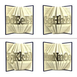 Folded Book ALPHABET 1 - Medium Bold Font - Book Folding Patterns ...