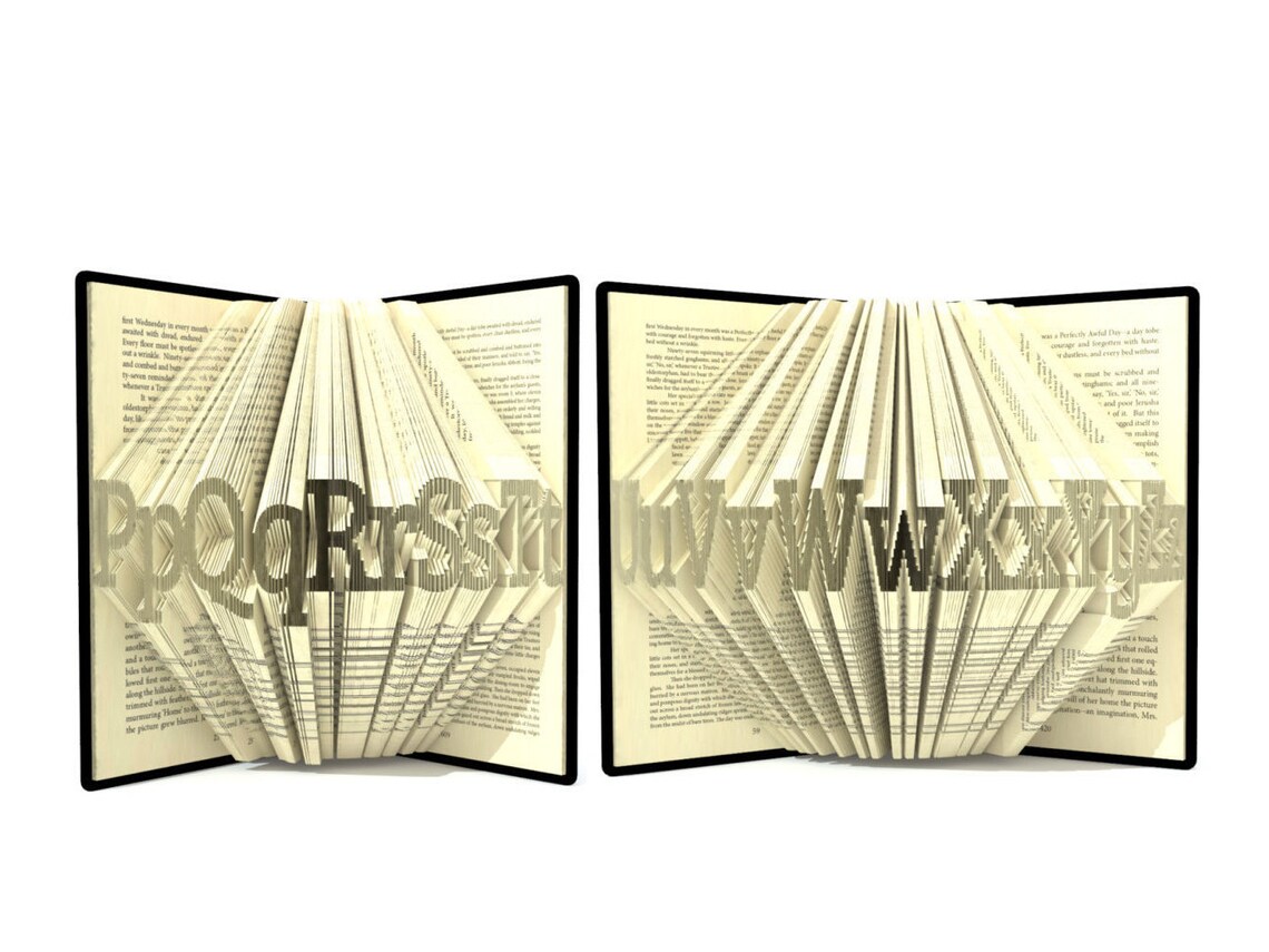 ALPHABET 2 Mini Font Book Folding Patterns Tutorial With | Etsy