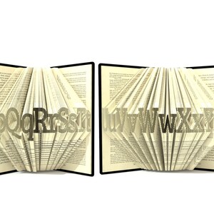 ALPHABET 2 - Mini Font - Book Folding Patterns + Tutorial With Simple ...