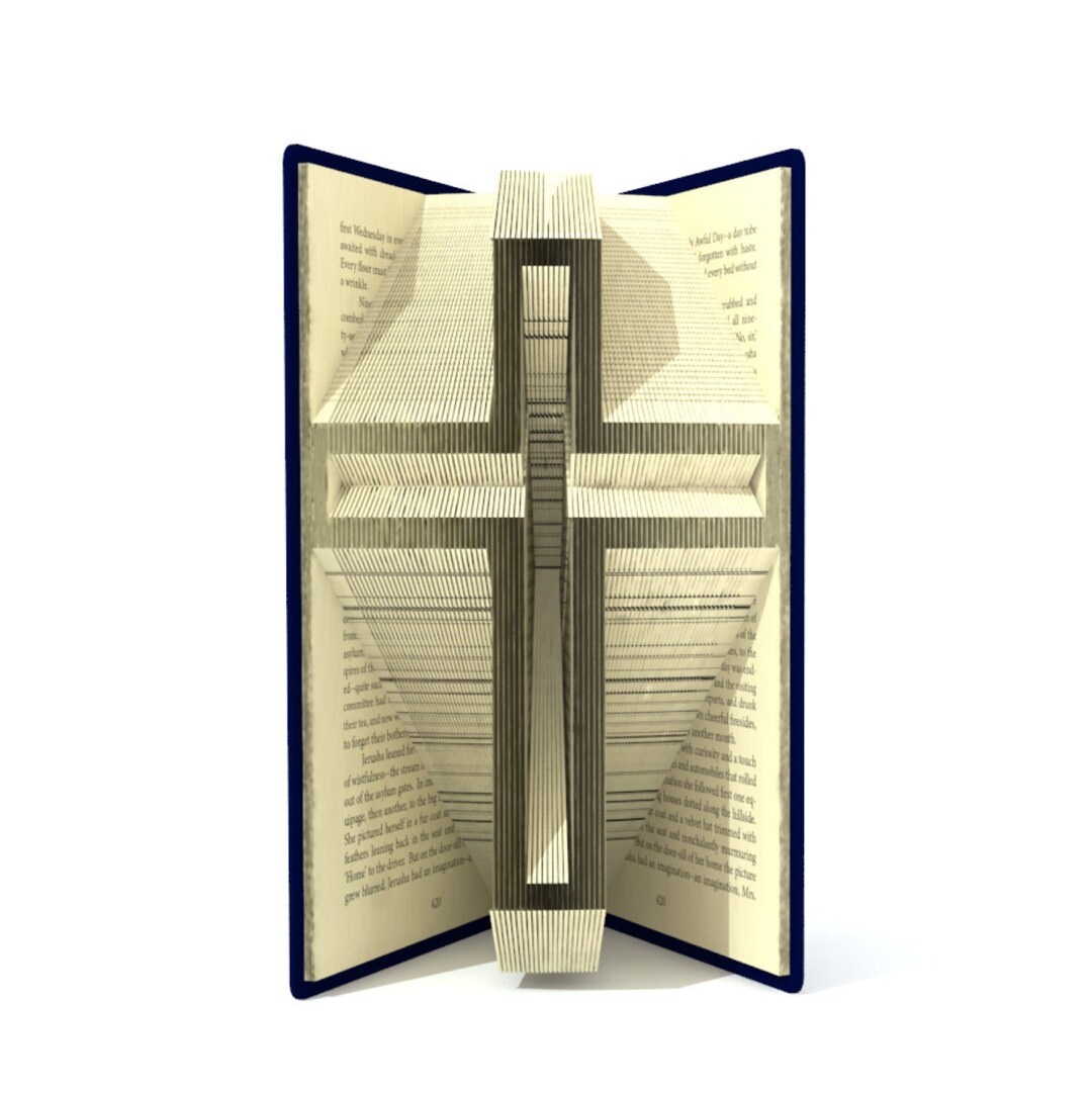 Book Folding Pattern - Cross Crucifix - 179 Folds + Tutorial With ...