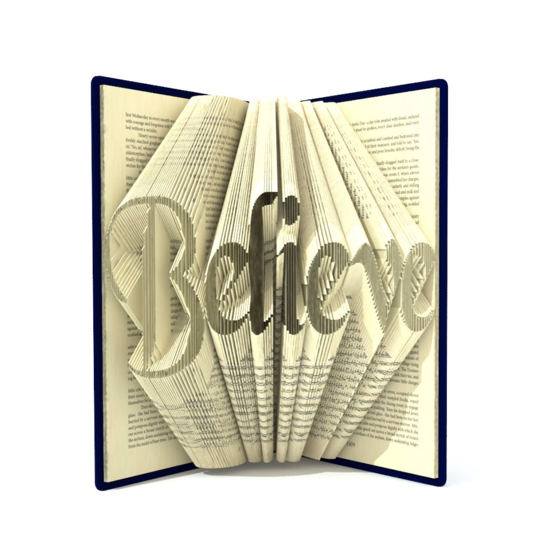Book Folding Pattern - BELIEVE - 592 Pages + Tutorial With Simple ...