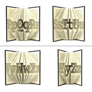 Folded Book ALPHABET 1 - Medium Bold Font - Book Folding Patterns ...