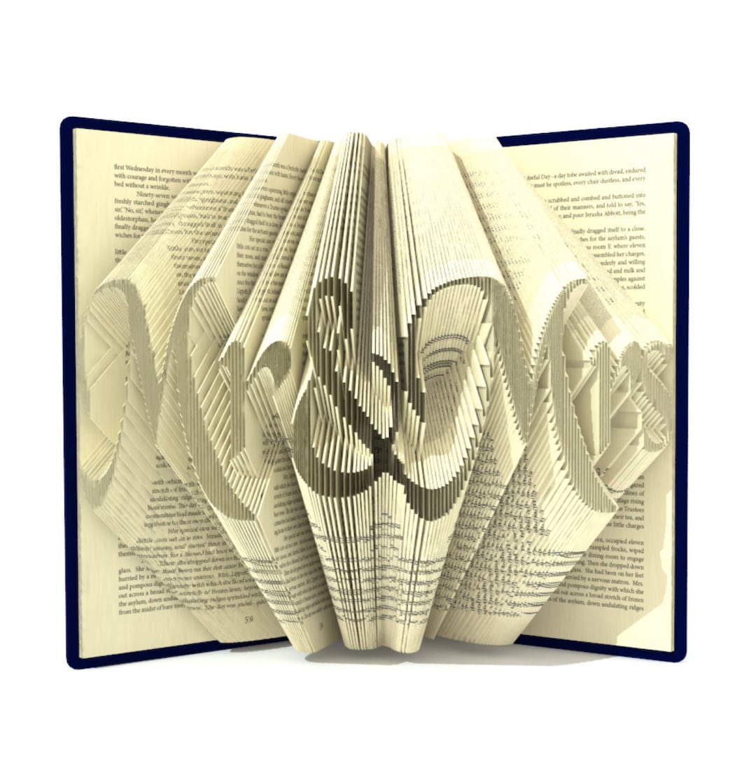 Book Folding Pattern - MR&MRS Large Font - 380 Folds + Tutorial With ...