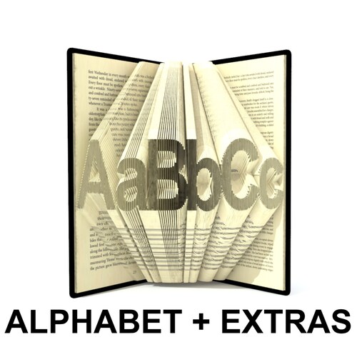 Book Folding ALPHABET 3 Medium Font Book Folding Patterns - Etsy