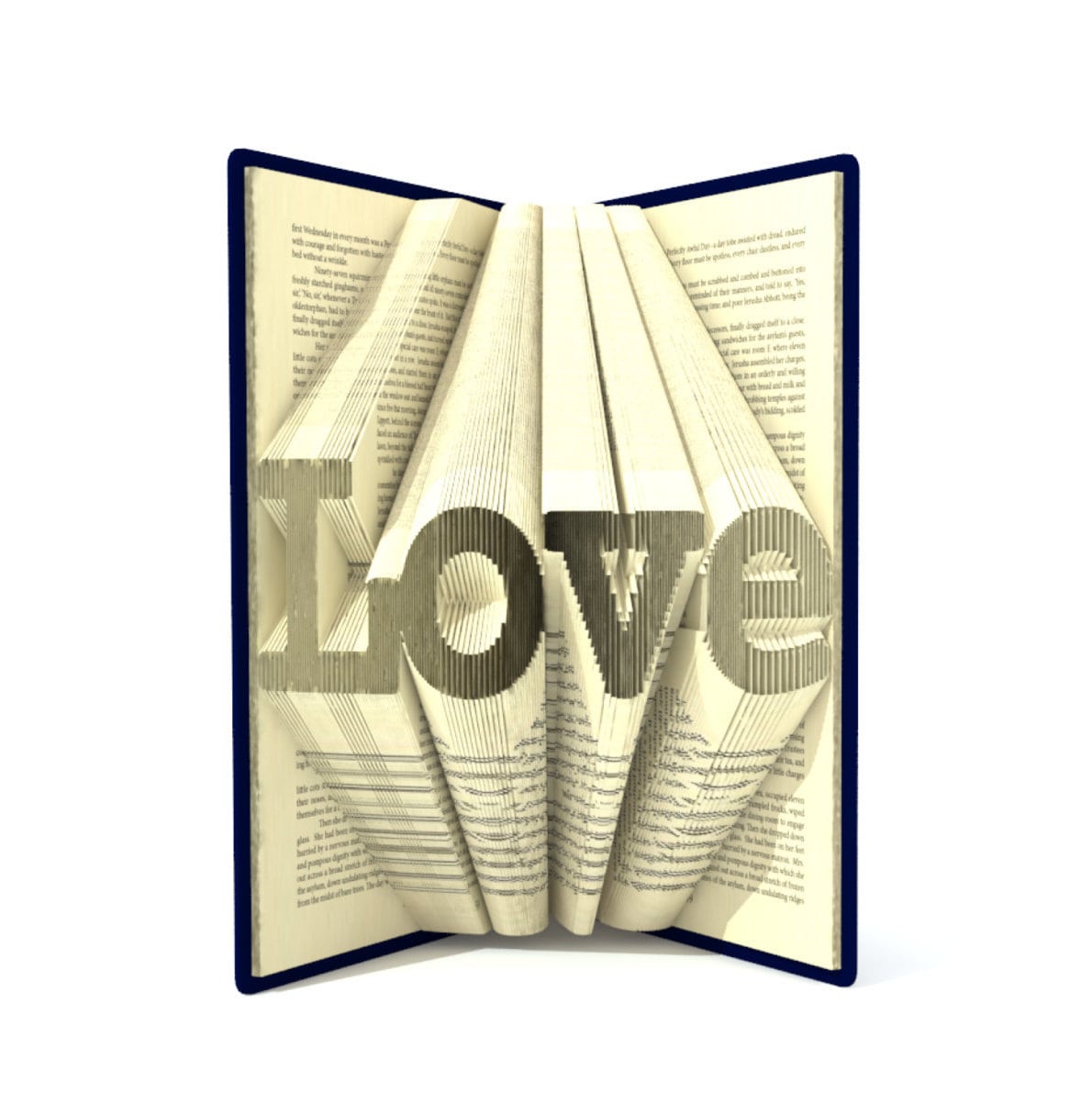 Book folding pattern LOVE 224 folds Tutorial with Simple | Etsy