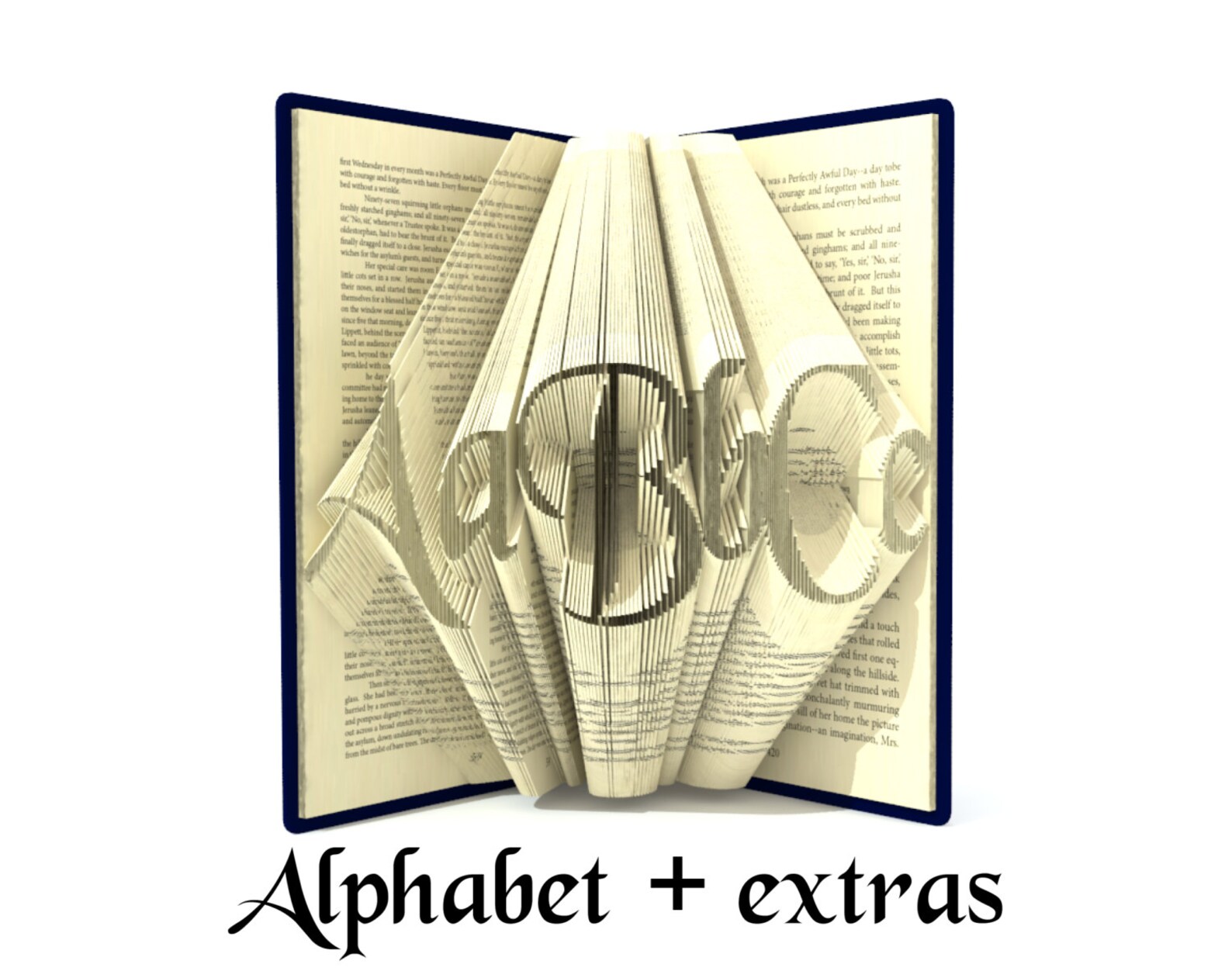 Book Folding ALPHABET 6 Medium Fancy Font Book Folding - Etsy