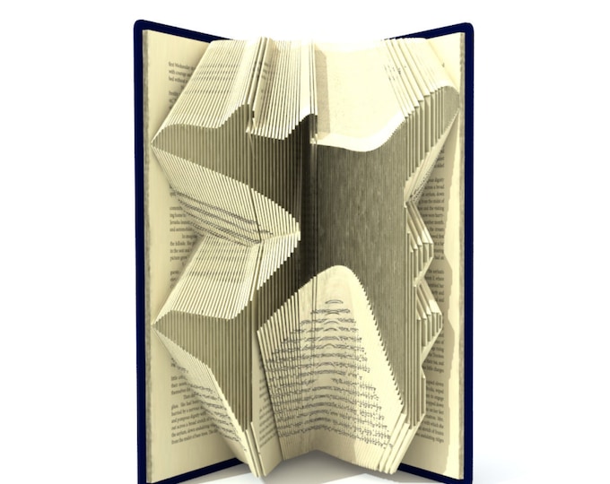 The Letter S Book Fold PATTERN, Cut and Fold Pattern, Birthdays ...