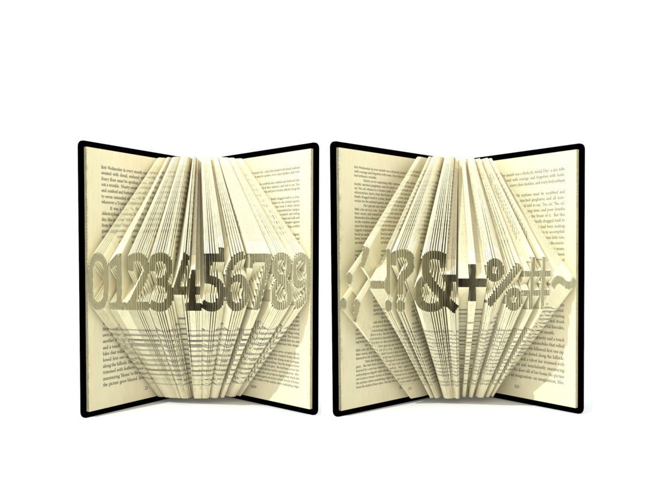 ALPHABET 2 Mini Font Book Folding Patterns Tutorial With | Etsy